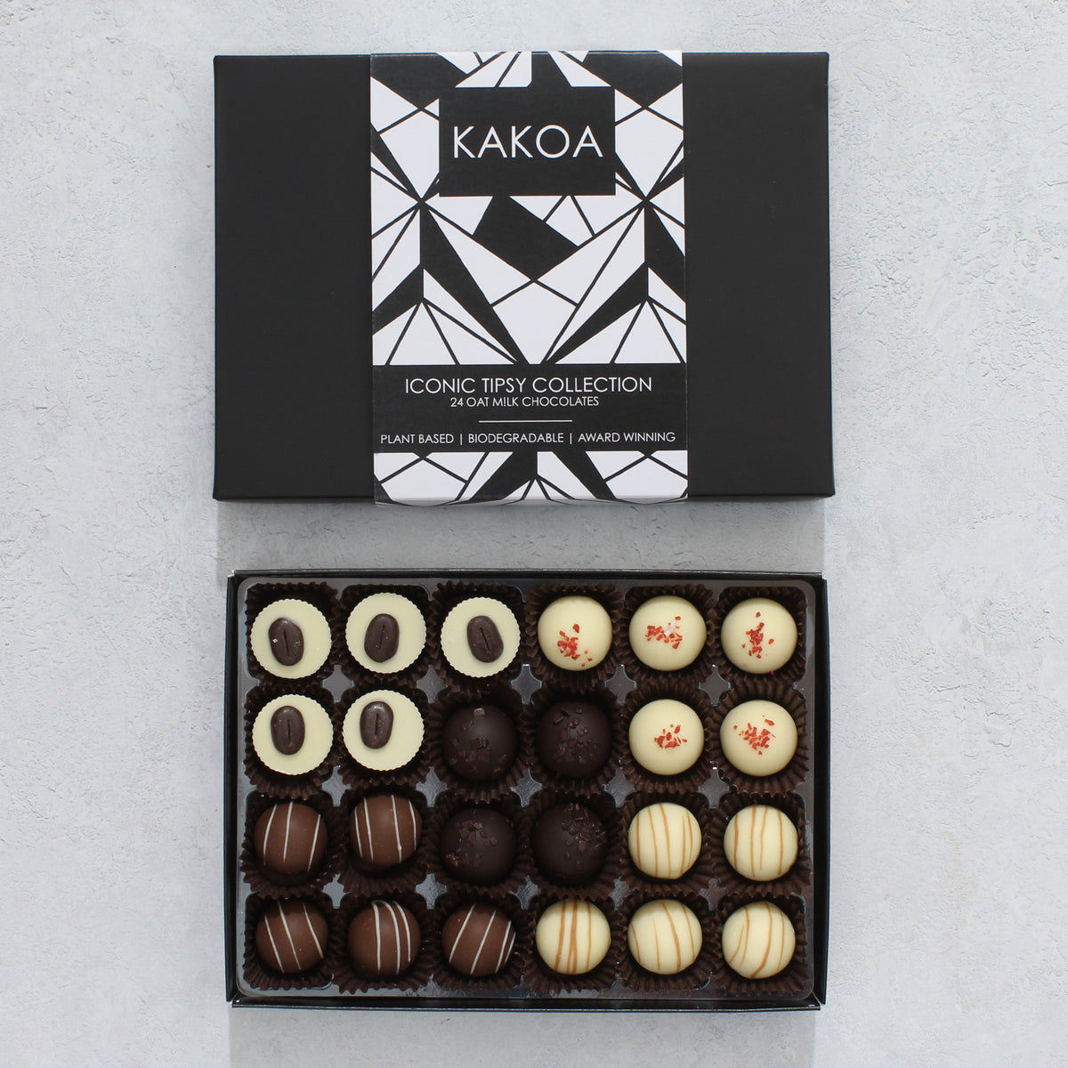 Vegan Tipsy Chocolate Box | 24 Alcohol Chocolates – Kakoa